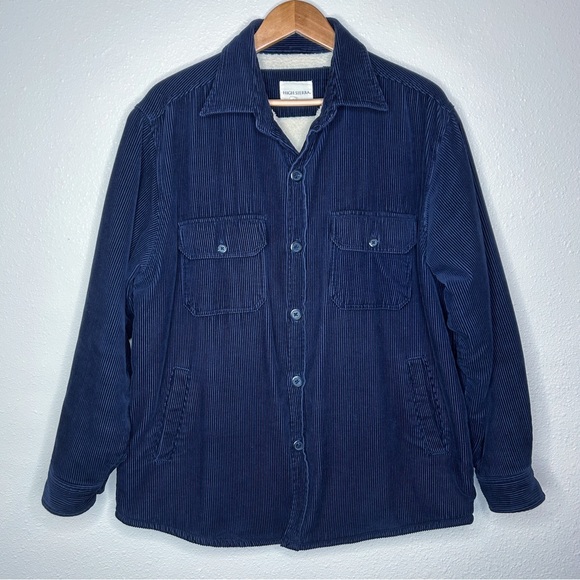 High Sierra | Jackets & Coats | Mens Blue Sherpa Lined Corduroy Jacket ...